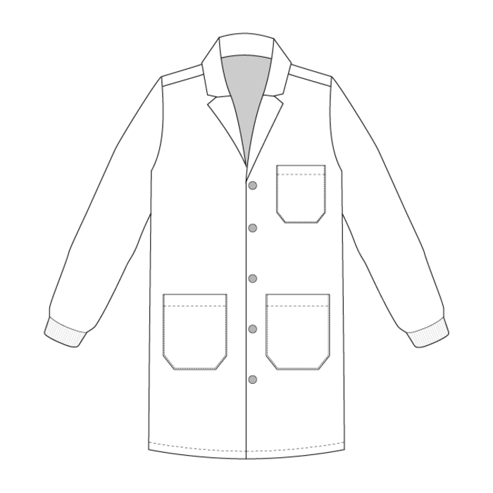 Lab Coat Knit Cuff Snap Buttons | MF Asia Singapore